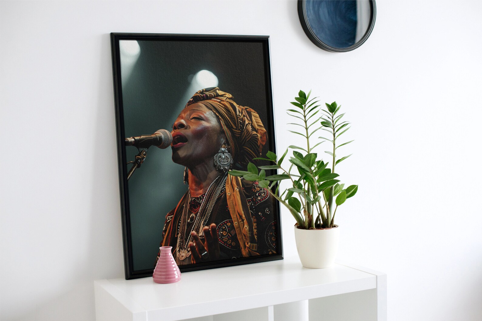 Live Music Wall Art Woman Jazz Vocalist Vibrant Colours Musician ...