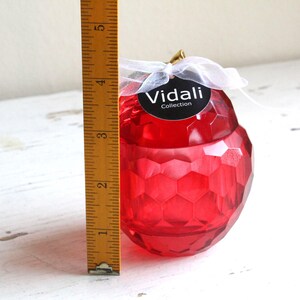 Luxury Gift Container : Vidali Faceted Clear Red Glass Apple Persimmon ...