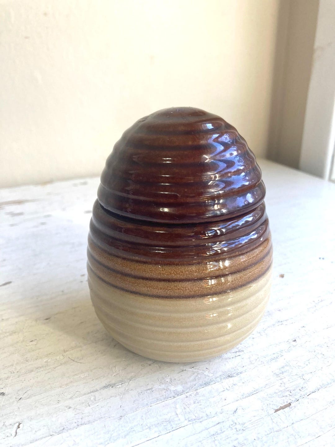 Vintage 70s Bee Hive Jar, Terracotta Stoneware - Etsy