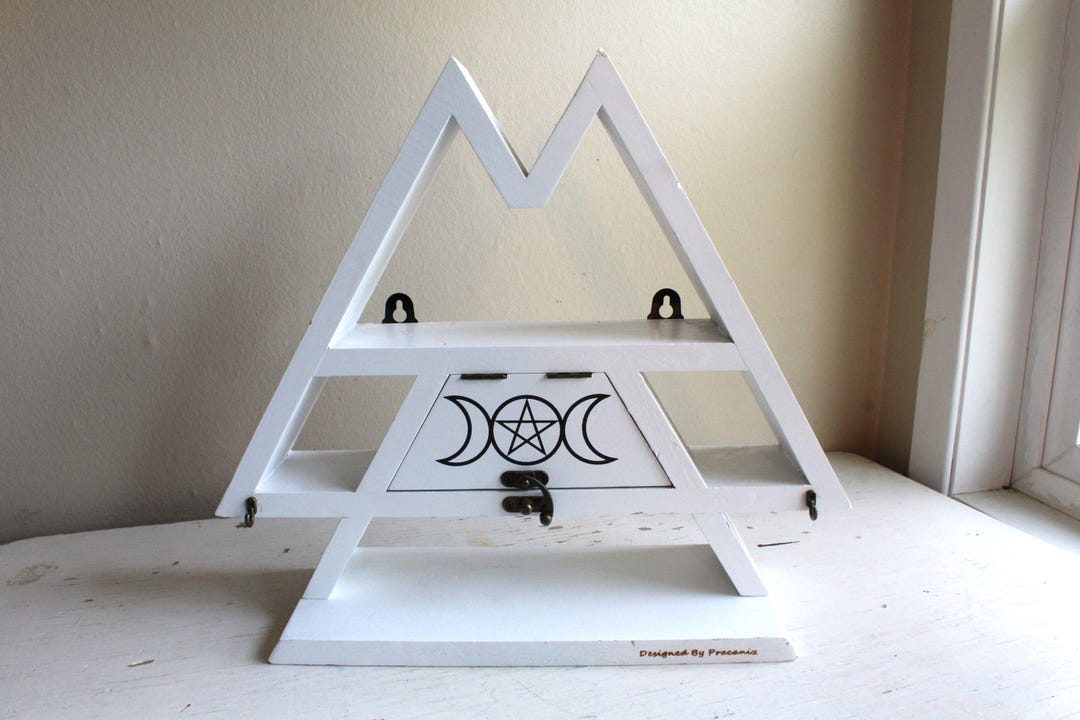 Practical Magic : Pracaniz White Altar Wall Shrine Magick Witch Crystal ...