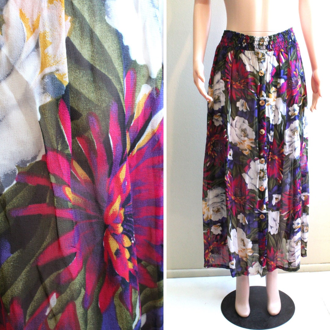 Vintage Aloha Style : David Dart Womens Size S M Rayon Crepe Chiffon ...
