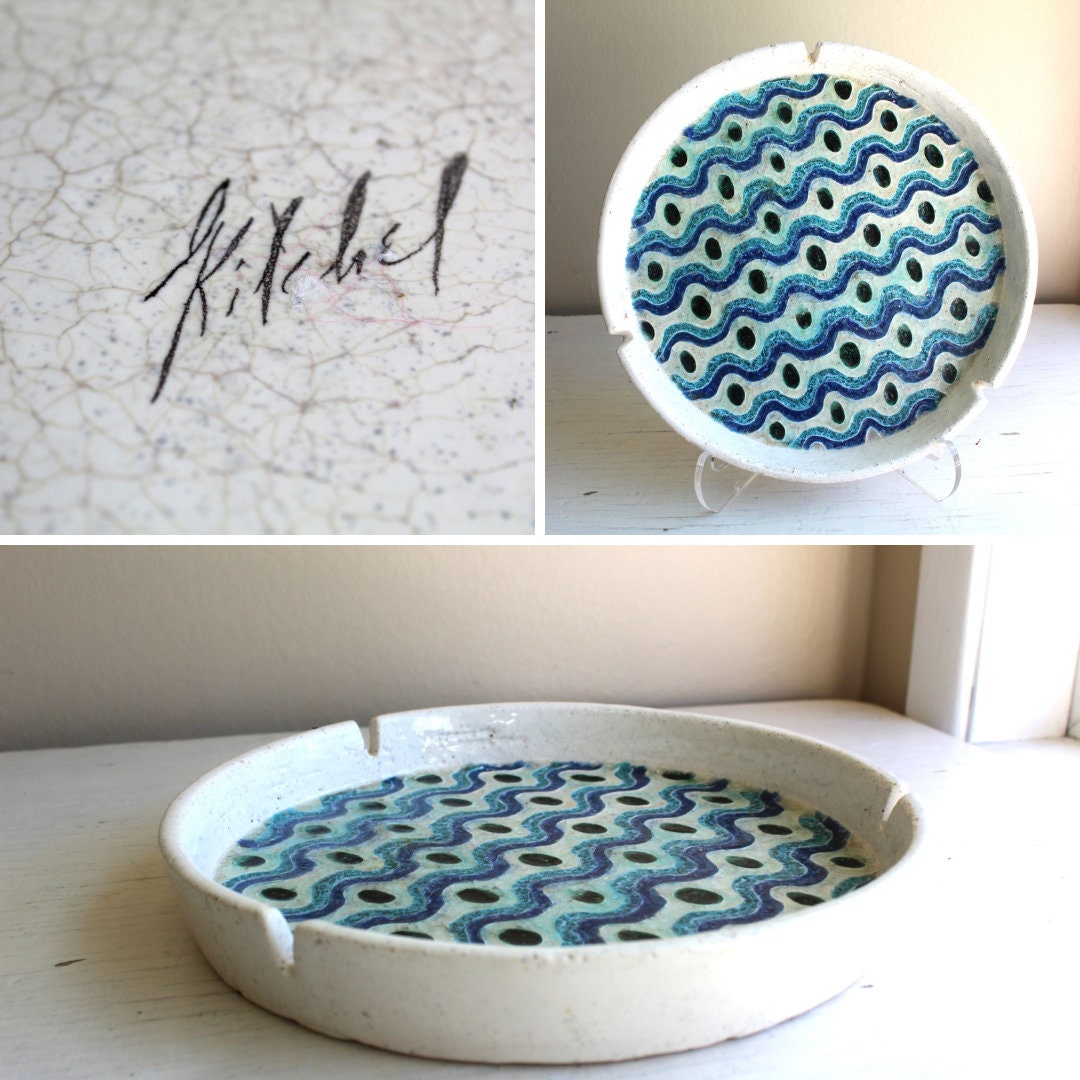 MCM Vintage 1960s George Kitchel for Vohann of California Pottery Blue ...