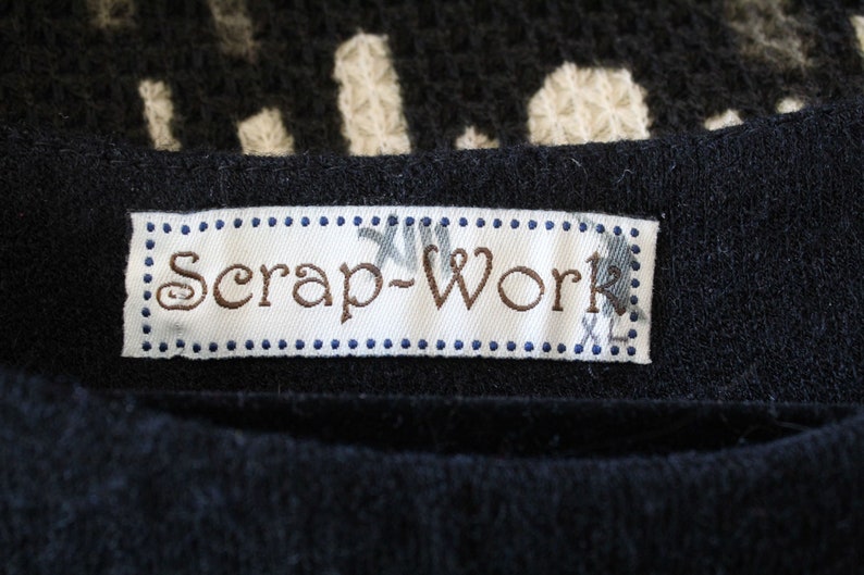 Womens Size M Scrap Work Y2K Does 1960s Green Wool Cotton - Etsy