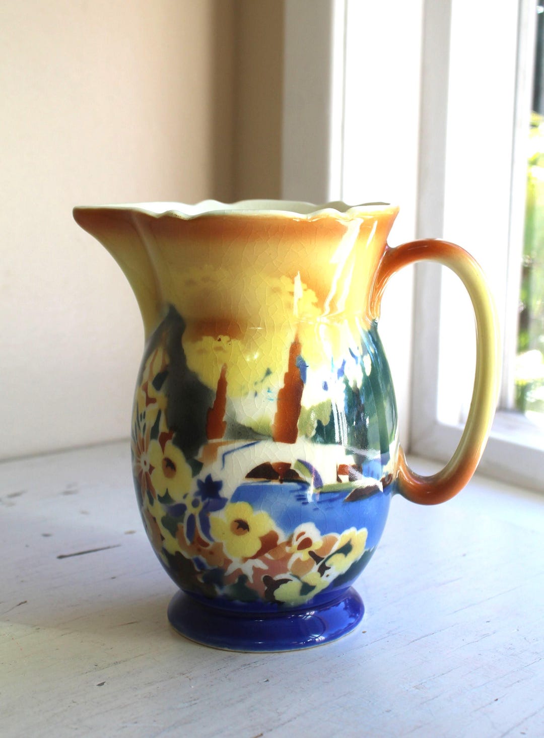 Early Modernist Cottagecore : Made in Czechoslovakia Jug Vintage 1930s ...