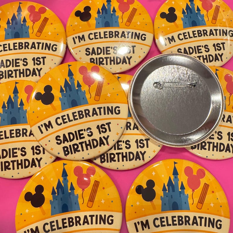 Custom Celebration Button – Personalized “i’m Celebrating” 3" Park Pin ...
