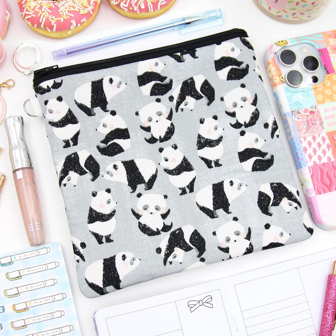 Panda Zipper Pouch, Panda Makeup Bag, Cute Animal Cosmetic Bag, Kawaii ...