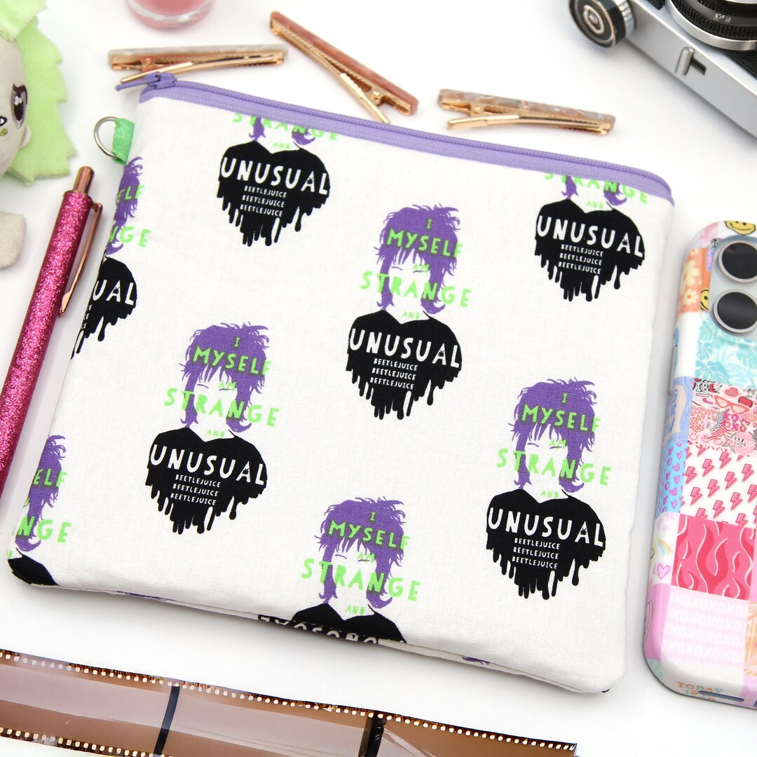 Strange and Unusual Zipper Pouch - Square Cuties Bag - Etsy