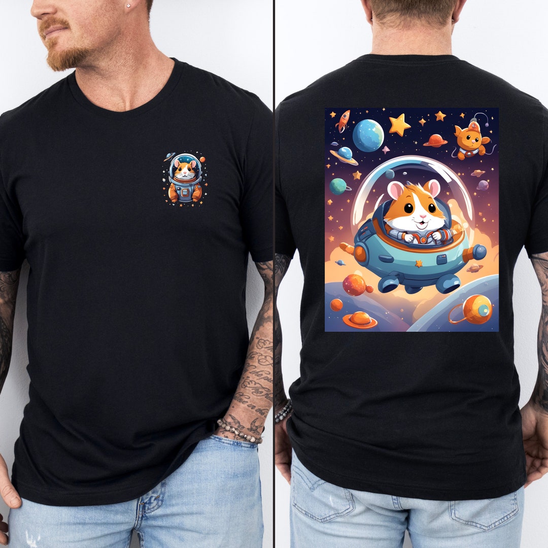 Astronaut Hamster Piloting a Rocket Ship Tshirt, Hamster Lover Shirt ...