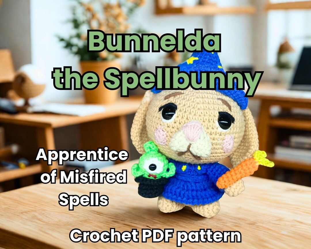 Crochet Wizard Bunny Amigurumi Pattern: Bunnelda (PDF Digital Download ...