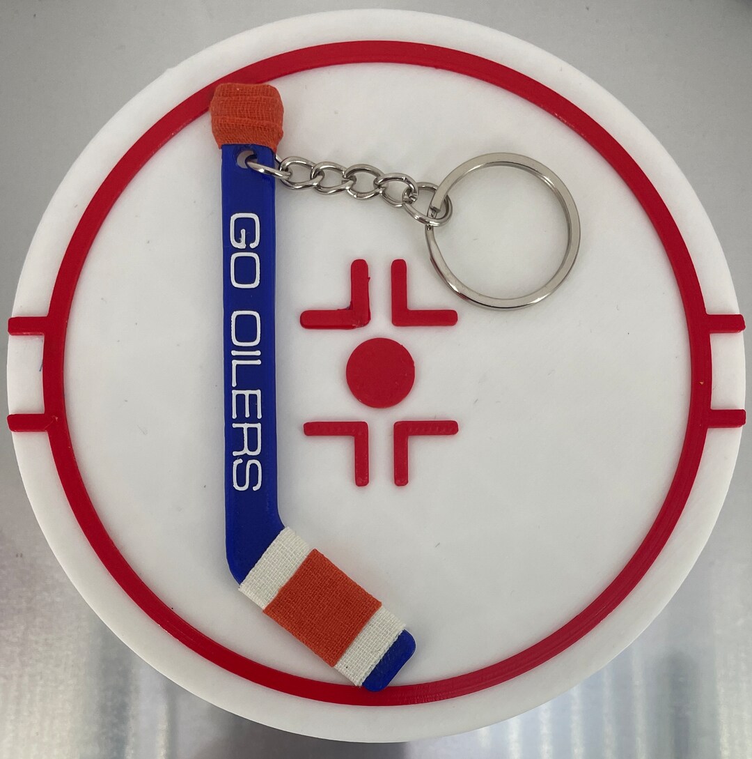 Personalized Oilers Hockey Stick Keychain: Edmonton Fan Gift - Etsy