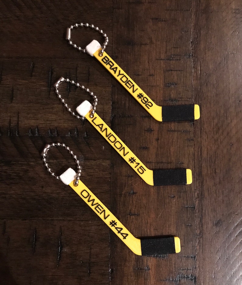 Personalized Tiny Hockey Stick Keychain Keepsake or Gift - Etsy