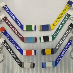 Personalized Canucks Hockey Stick Keychain: Vancouver Fan Gift - Etsy