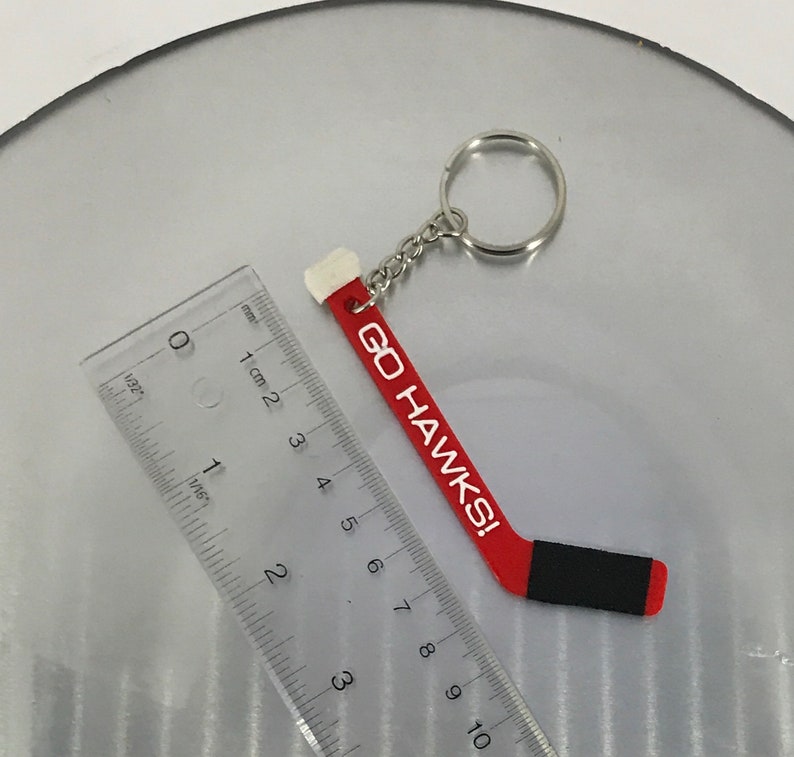 Personalized Tiny Hockey Stick Keychain Keepsake or Gift | Etsy