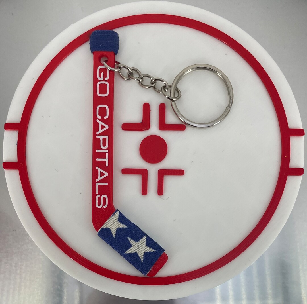 Personalized Capitals Hockey Stick Keychain: Washington Team Colors - Etsy