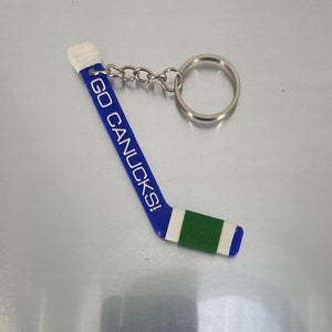 Personalized Canucks Hockey Stick Keychain: Vancouver Fan Gift - Etsy