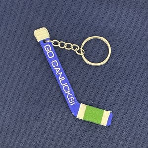 Personalized Canucks Hockey Stick Keychain: Vancouver Fan Gift - Etsy