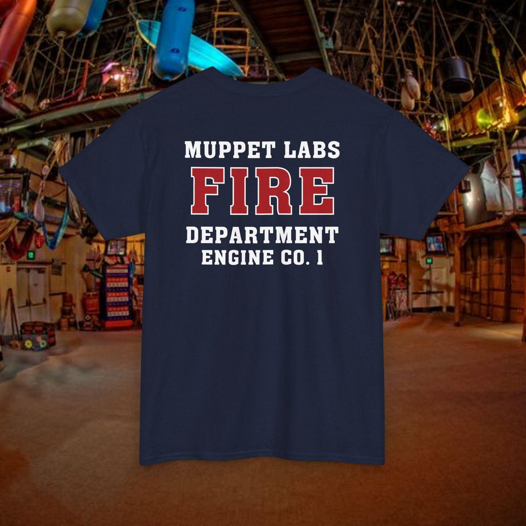 Muppet Vision 3D, Muppet Labs Fire Department Shirt - Etsy