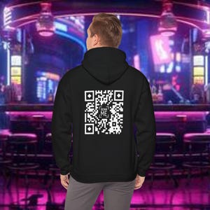 Middle Finger Qr Code Hoodie - Etsy