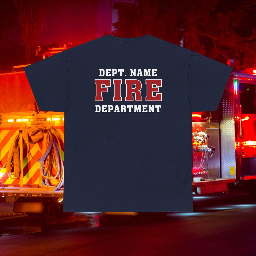 Firefighter Shirt, Fire Department Tee, Personalized Firefighter Gift ...