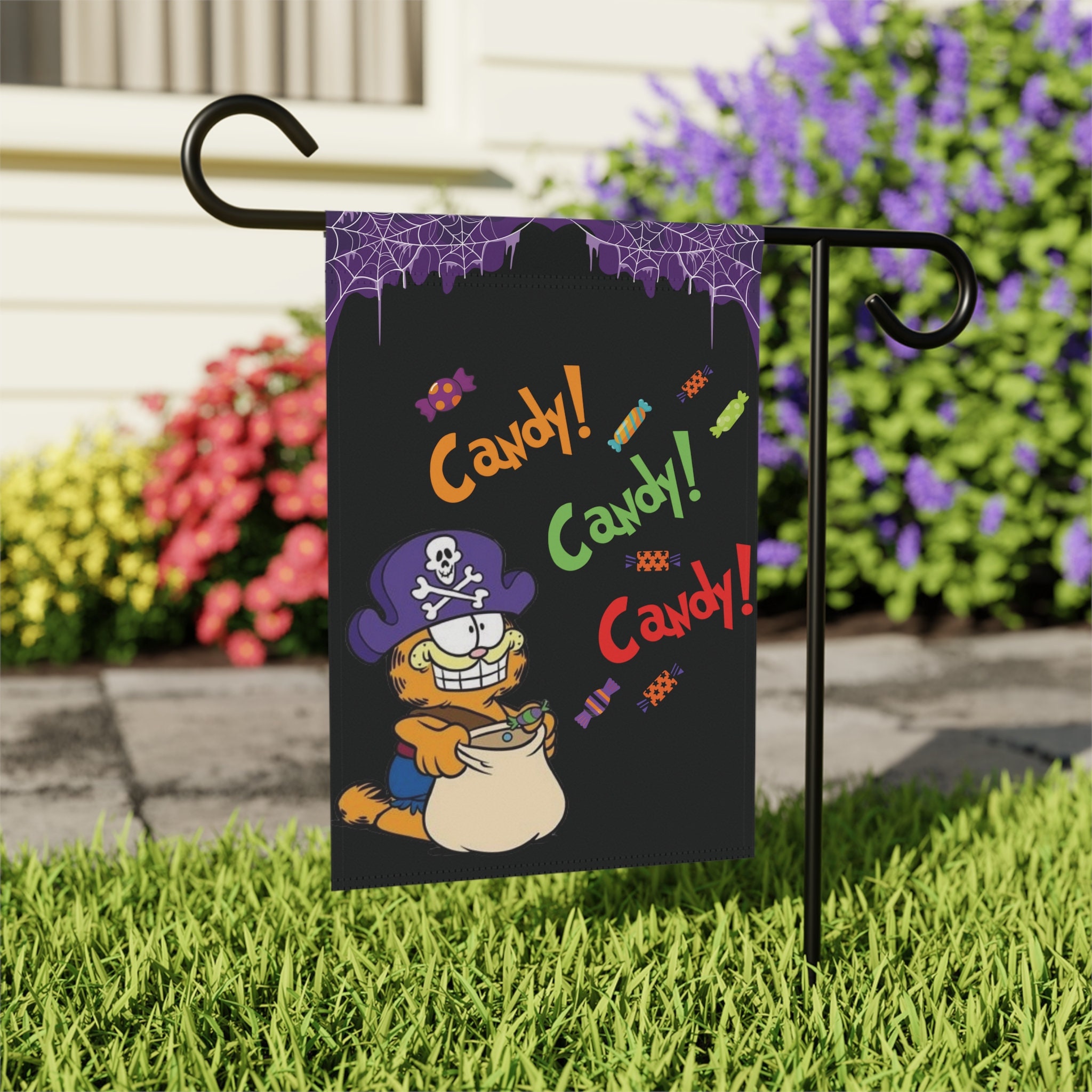 Retro Garfield Halloween Yard Banner - Etsy
