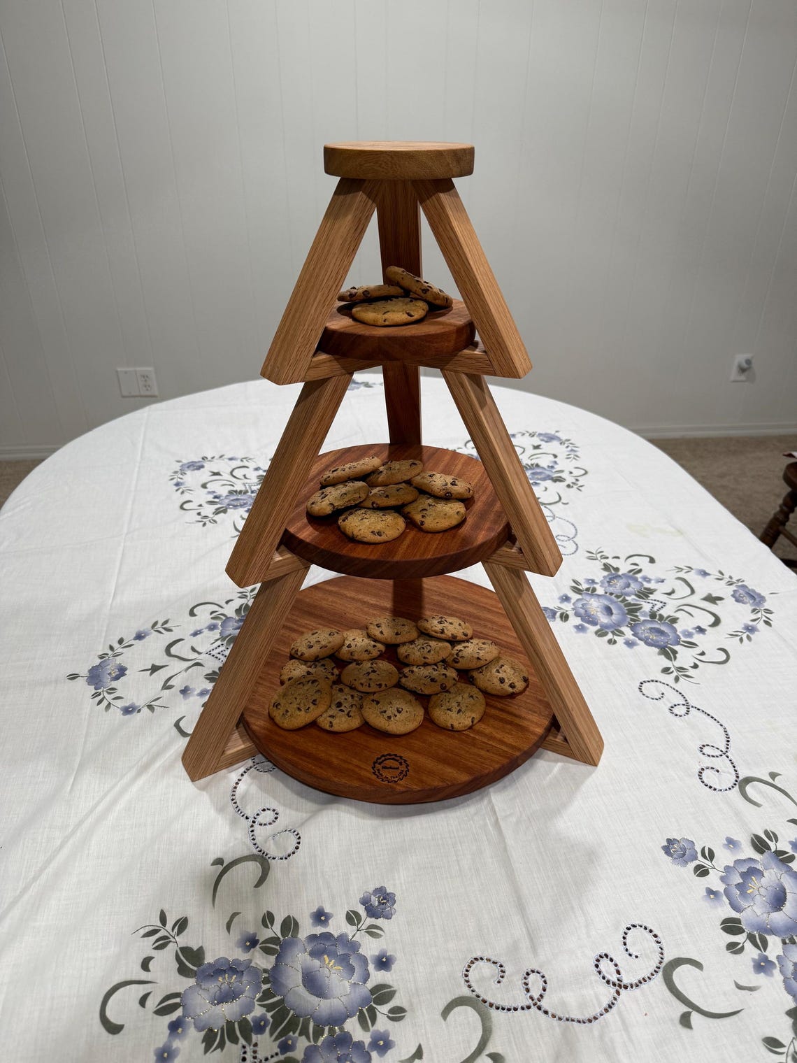 Three Tiered Christmas Tree Serving Stand - Etsy