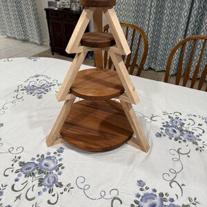 Three Tiered Christmas Tree Serving Stand - Etsy