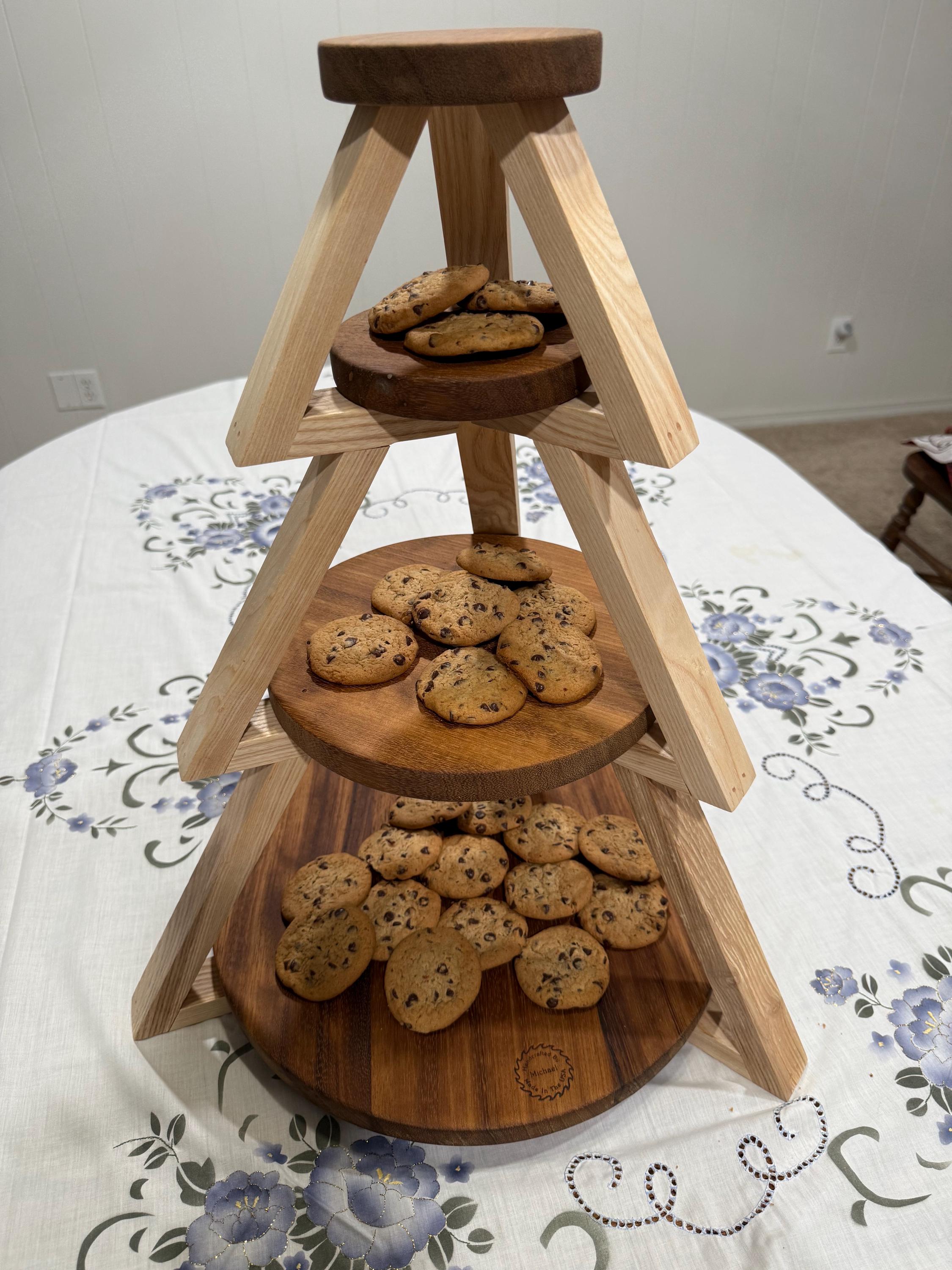 Three Tiered Christmas Tree Serving Stand - Etsy