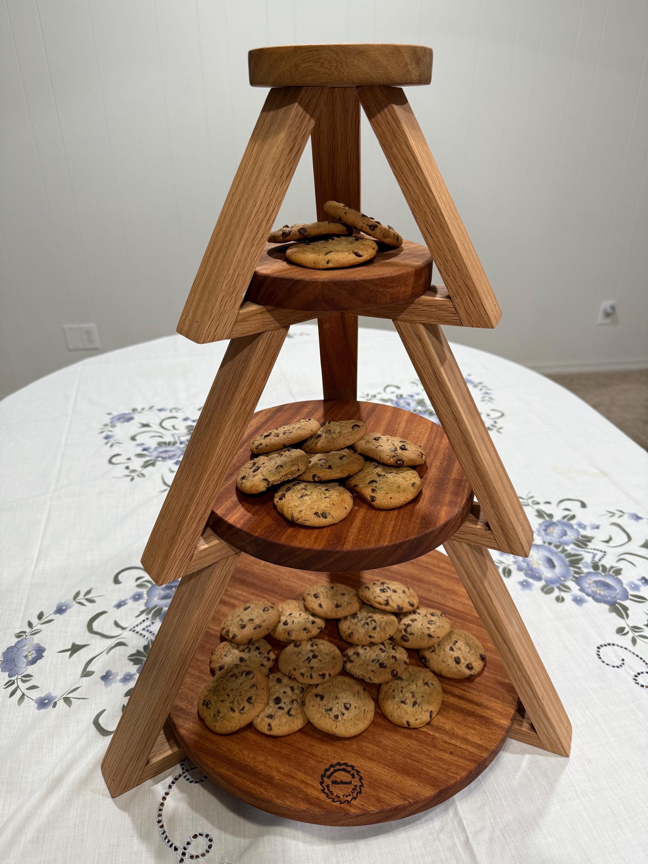 Three Tiered Christmas Tree Serving Stand - Etsy