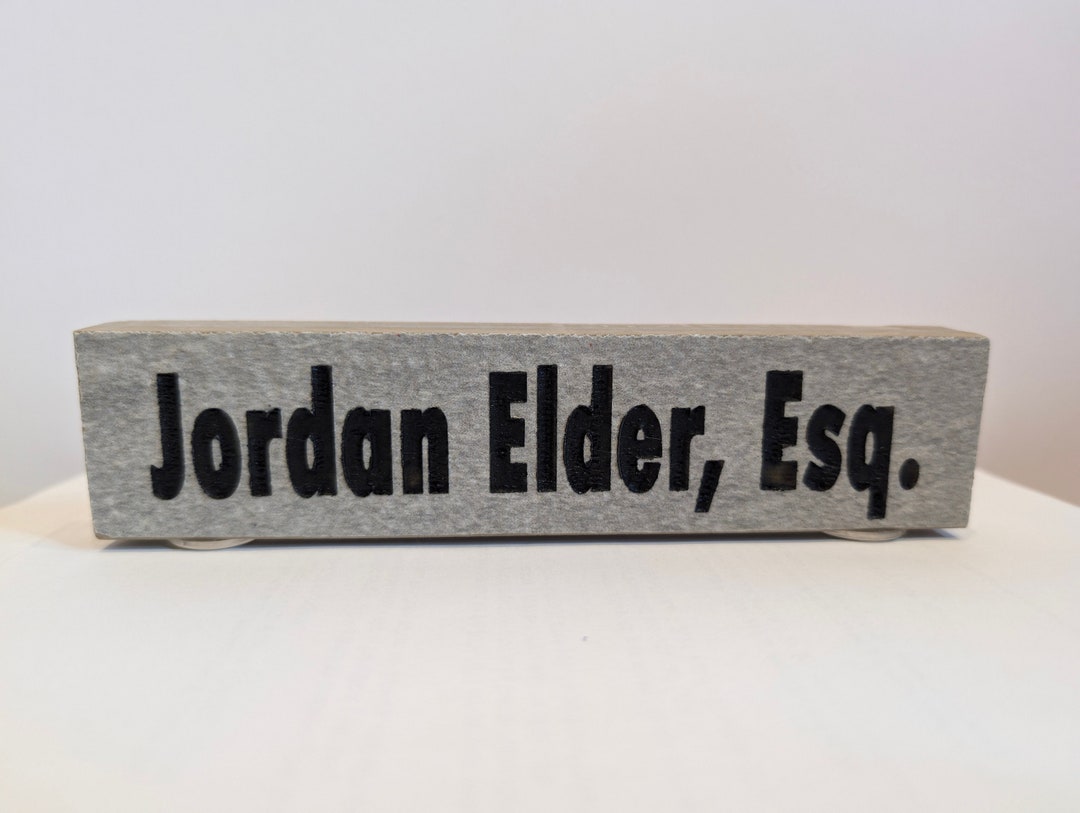 Personalized Name Plate Custom Stone heavy - Etsy