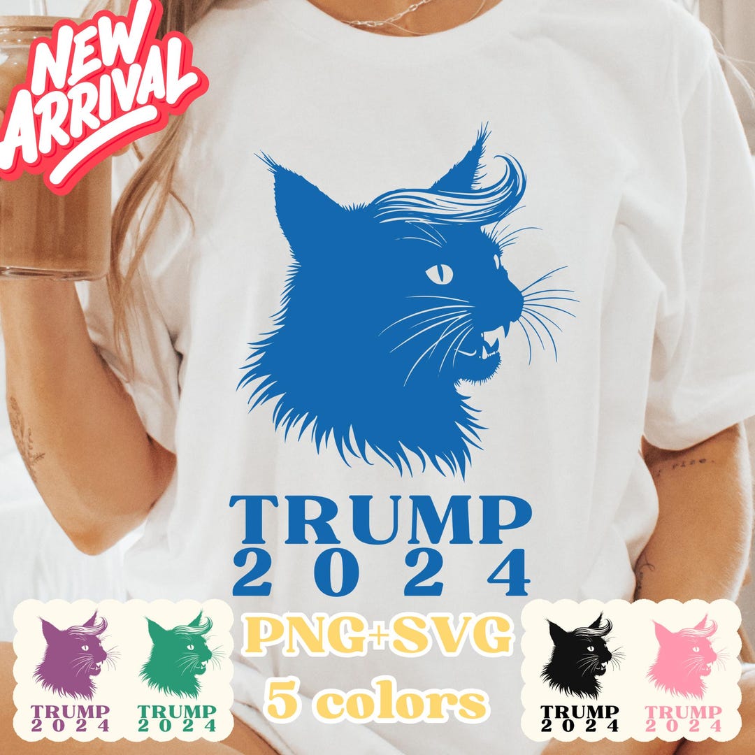 Funny Trump Cat Meme SVG 2024 Election Trump Supporter Clipart ...