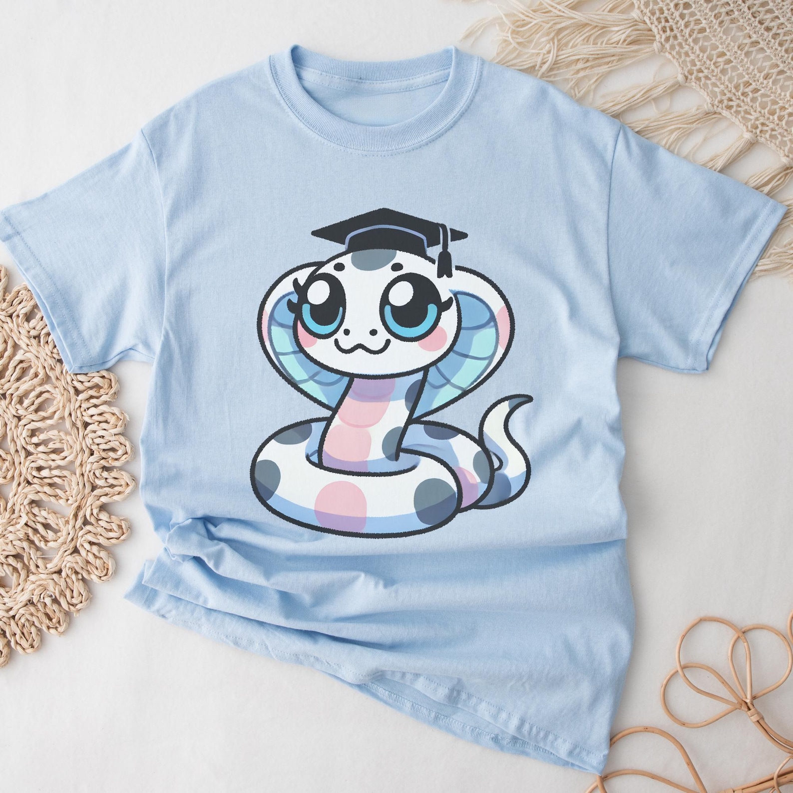Kawaii Snake Bundle - Cute Cartoon Snakes in Japanese Style PNG Set ...