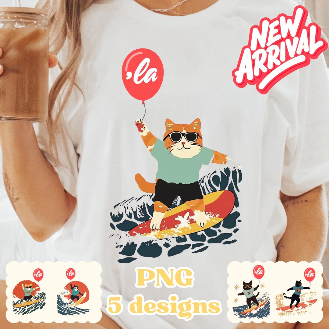 Surfers for Kamala Harris 2024 PNG Cool Surfer and Cat Surfer Designs ...