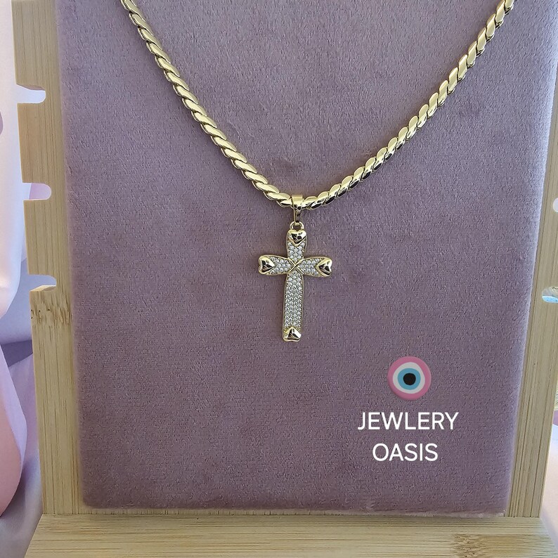 14k Oro Laminado / 14k Gold Plated . Chain Set With Pendant. - Etsy