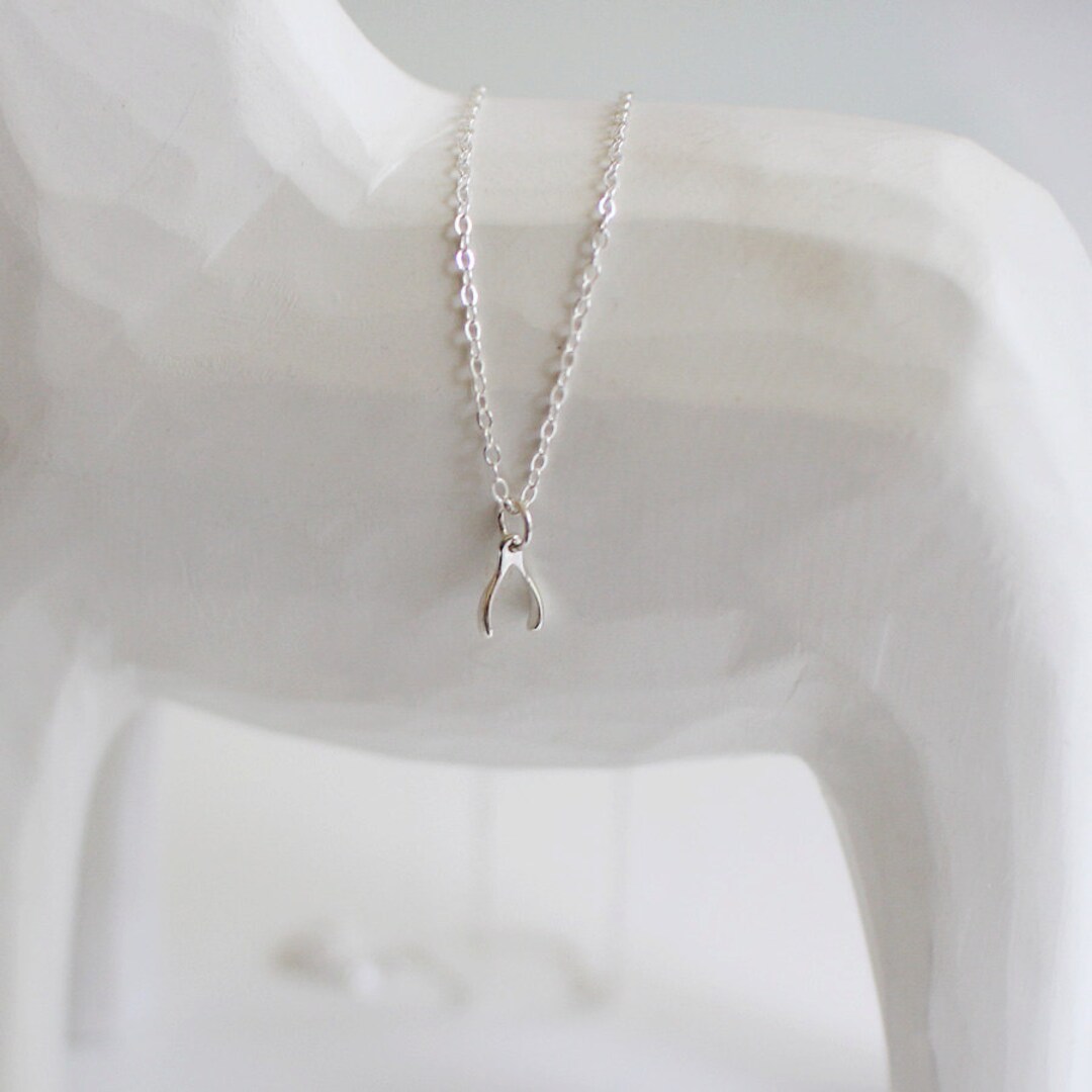 Furcula - Silver Wishbone Necklace - Etsy