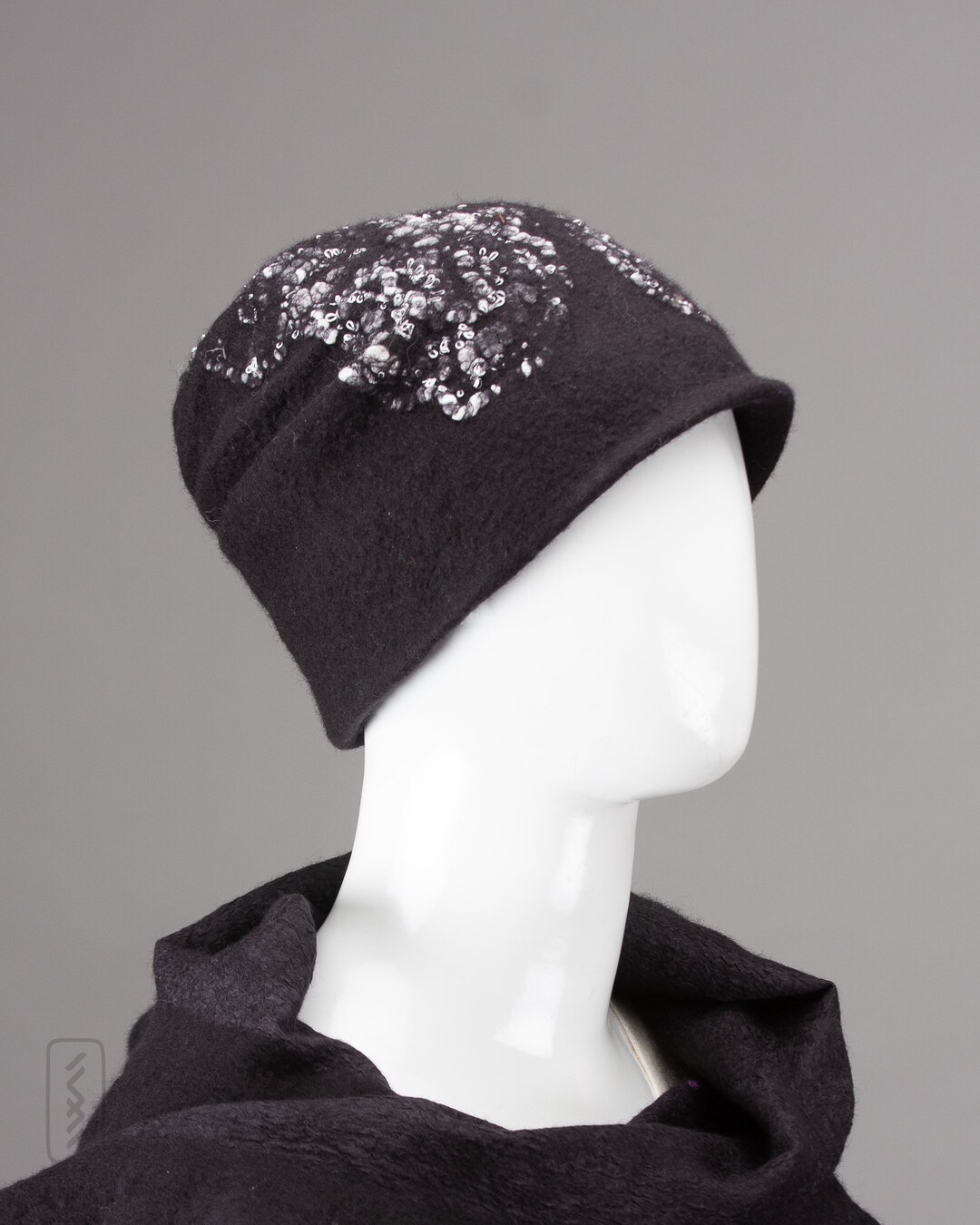 Slouchy Winter Hat, Felt Hat, Merino Wool Slouchy Beanie Hat, Outdoor ...