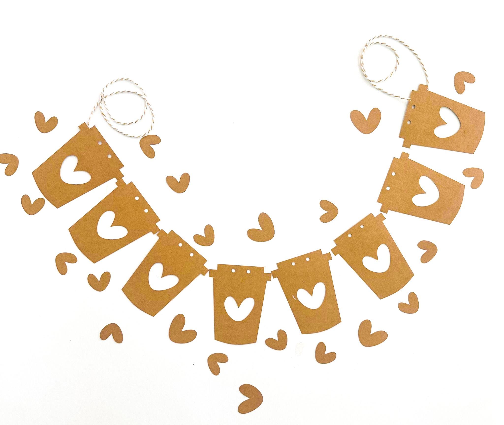 Coffee Cup Banner, Coffee and Donuts Party Banner, Hot Chocolate Party ...