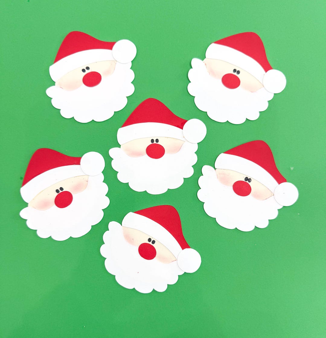 Cute Santa Die Cuts, Santa Crafts, Kids Santa Party, Santa Cut Outs DIY ...