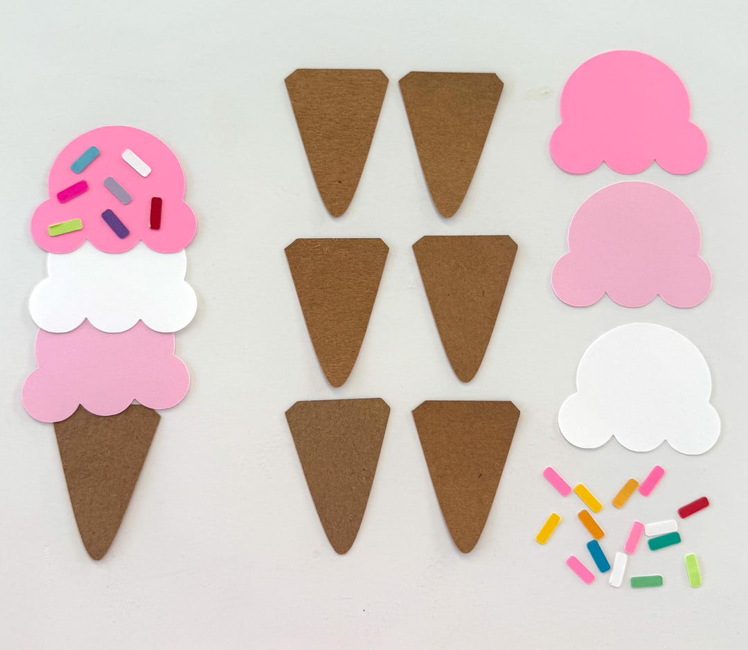 Ice Cream Craft Kit, Ice Cream Party Activity, Ice Cream DIY, Kids Ice ...