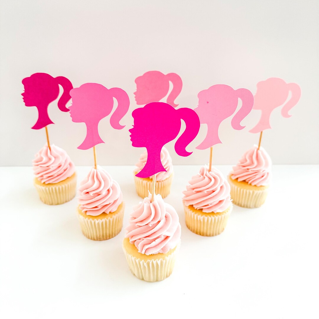 Doll Party, Girl Pink Party, Girly Party, Doll Head Toppers, Doll ...