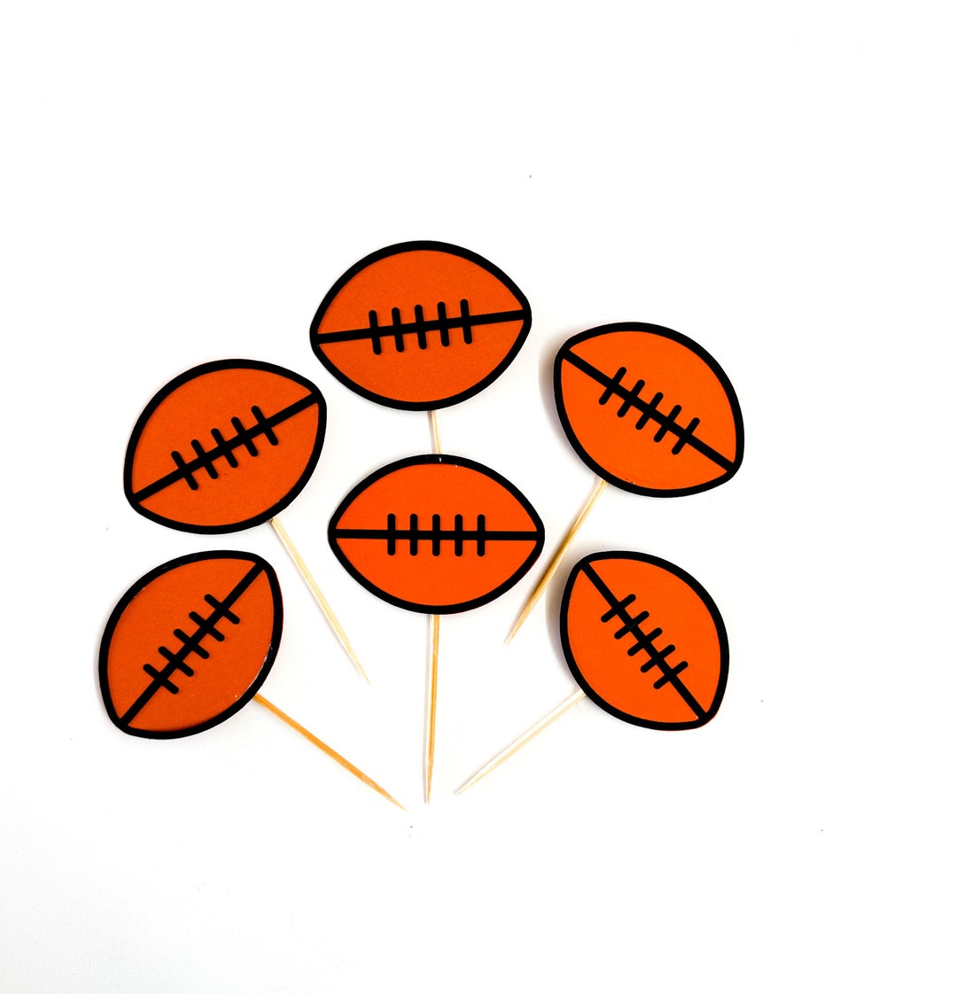 Football Toppers, Football Cupcakes, Football Decorations, Football ...