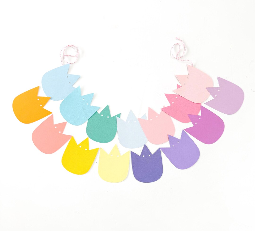 Spring Tulip Banner, Tulip Banner, Spring Flower Banner, Spring ...