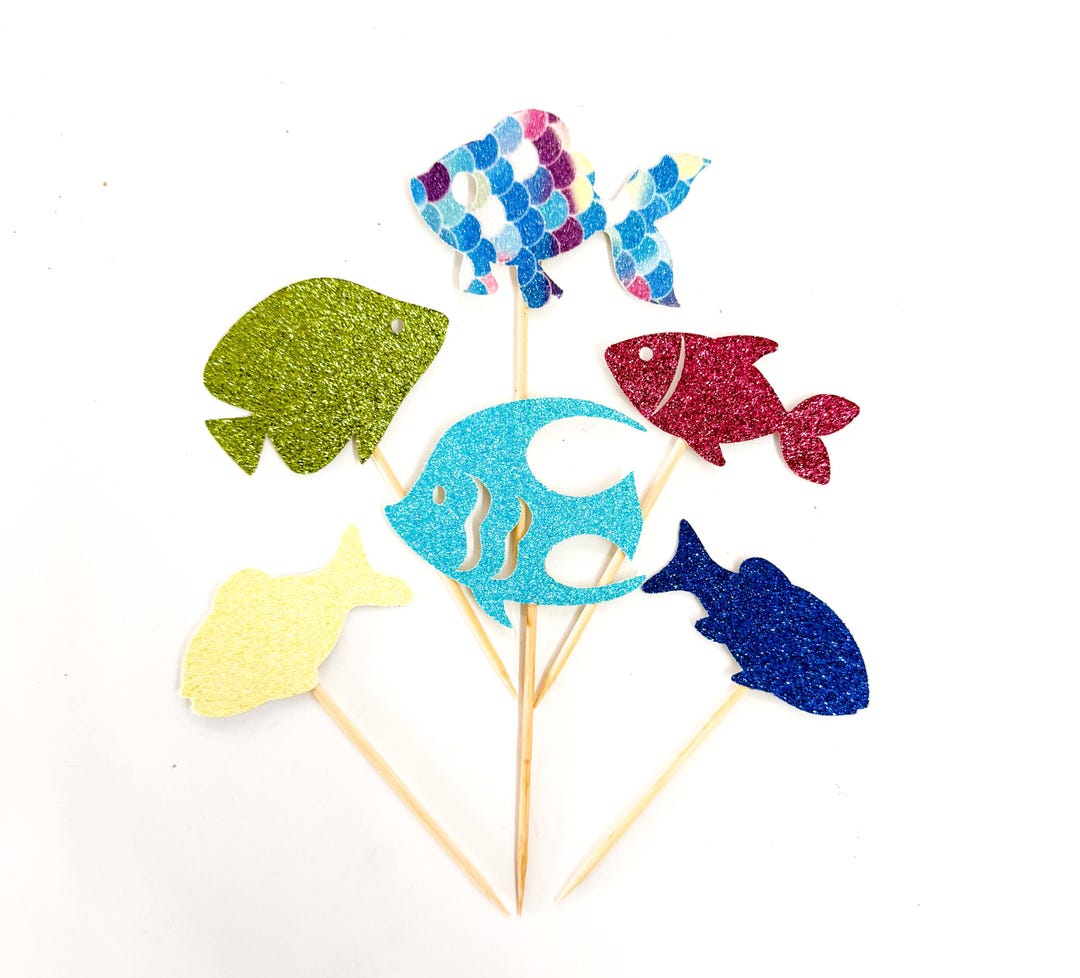 Rainbow Fish Toppers. Rainbow Fish Cupcakes, Rainbow Fish Birthday ...