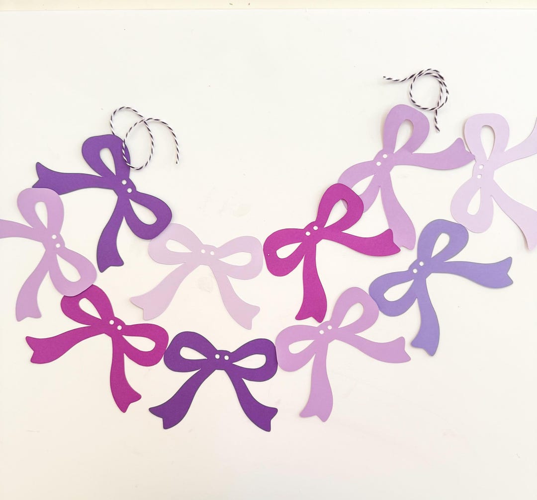 Purple Bow Banner, Tie the Knot Banner, Purple Party, Purple Birthday ...