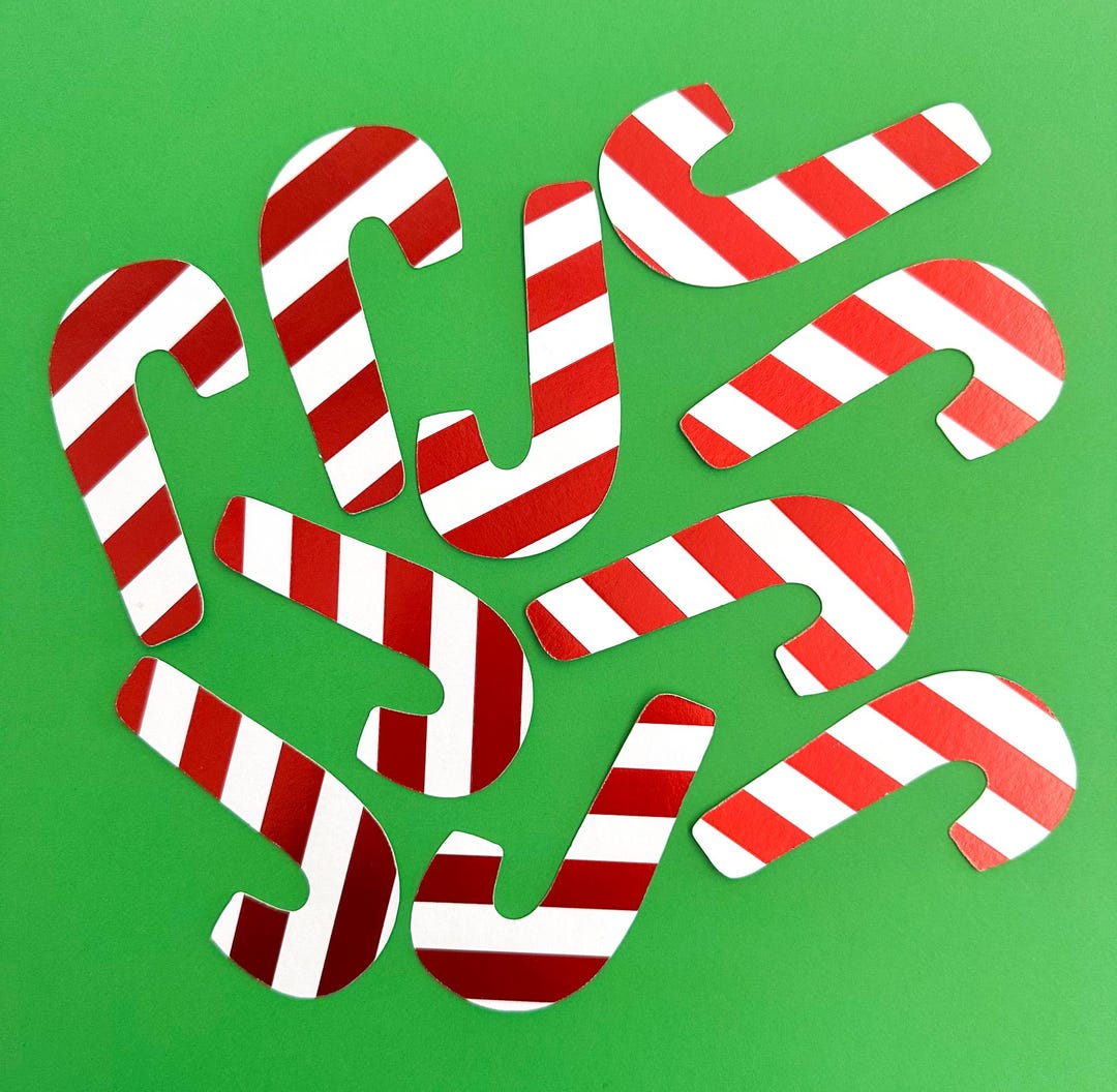 Candy Cane Die Cuts, Candy Cane Favors, Candy Cane Crafts, Candy Cane ...