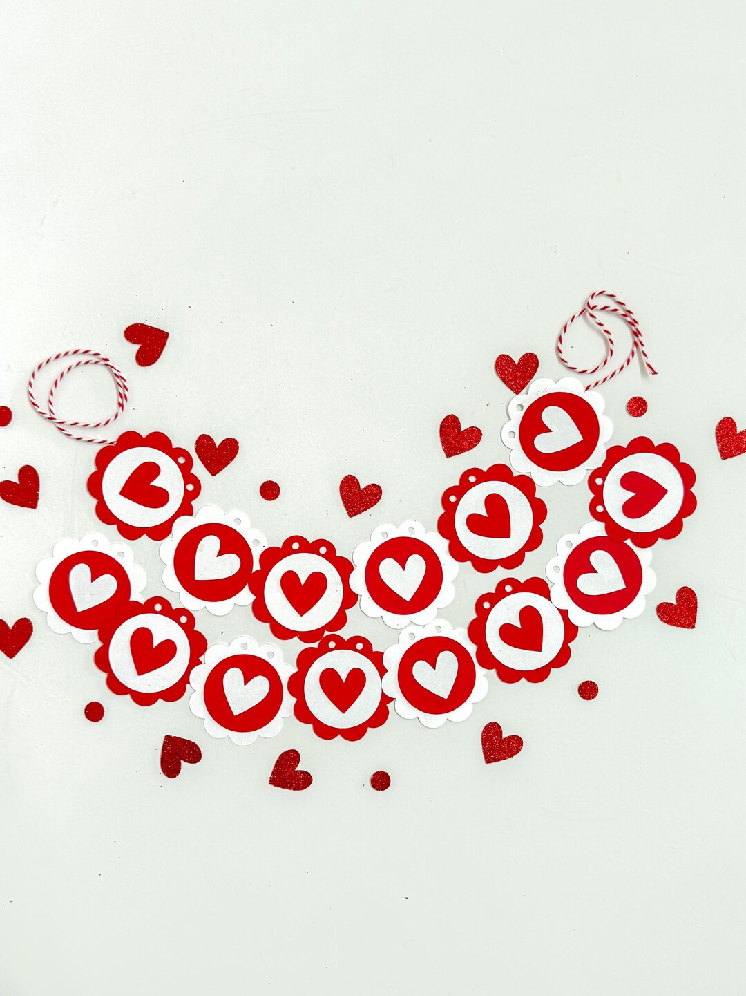 Red Heart Valentine Banner, Heart Banner, Valentine Banner, Galentine ...