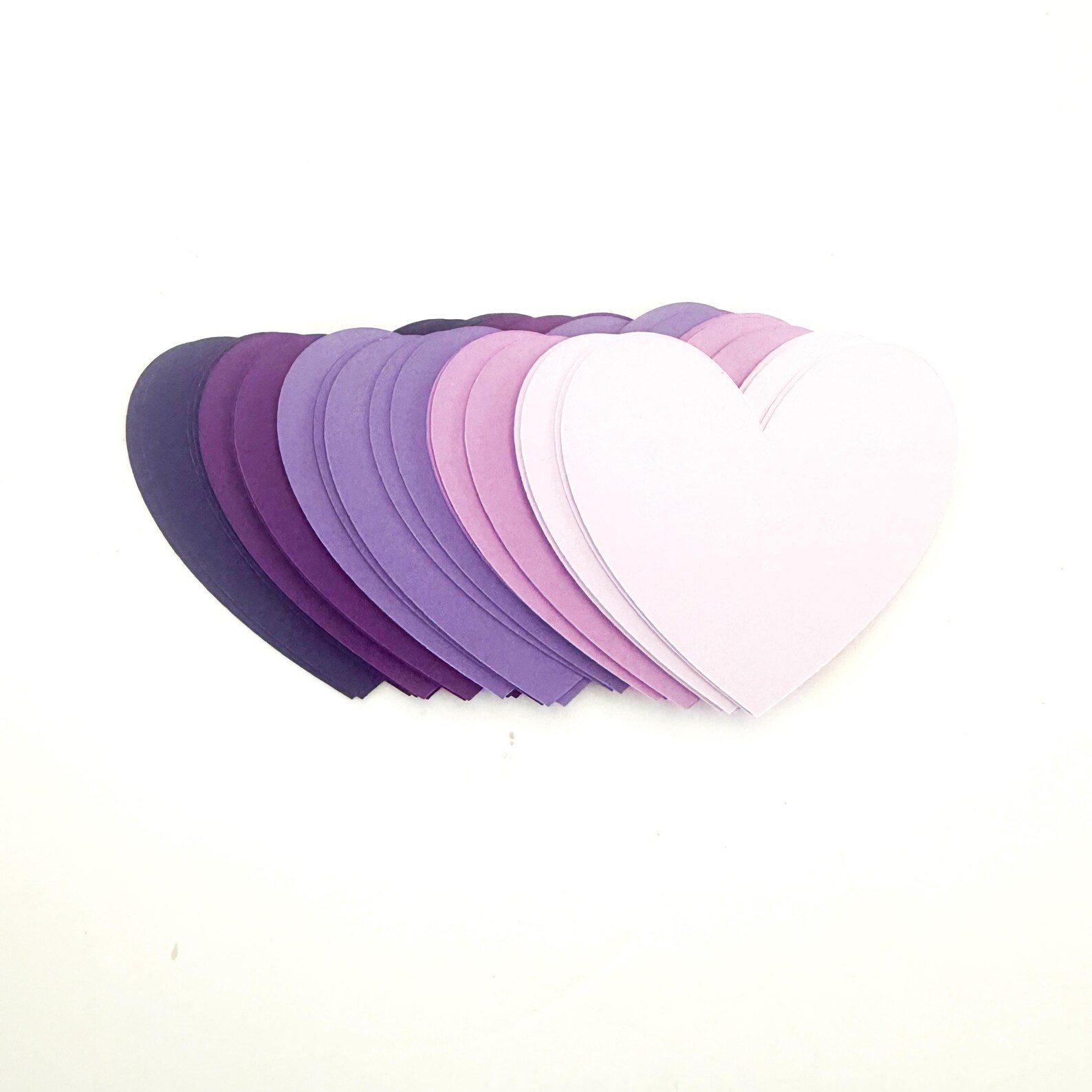30 Purple Di Cut Hearts 3 Inch, Purple Crafts, Purple Party, Purple ...