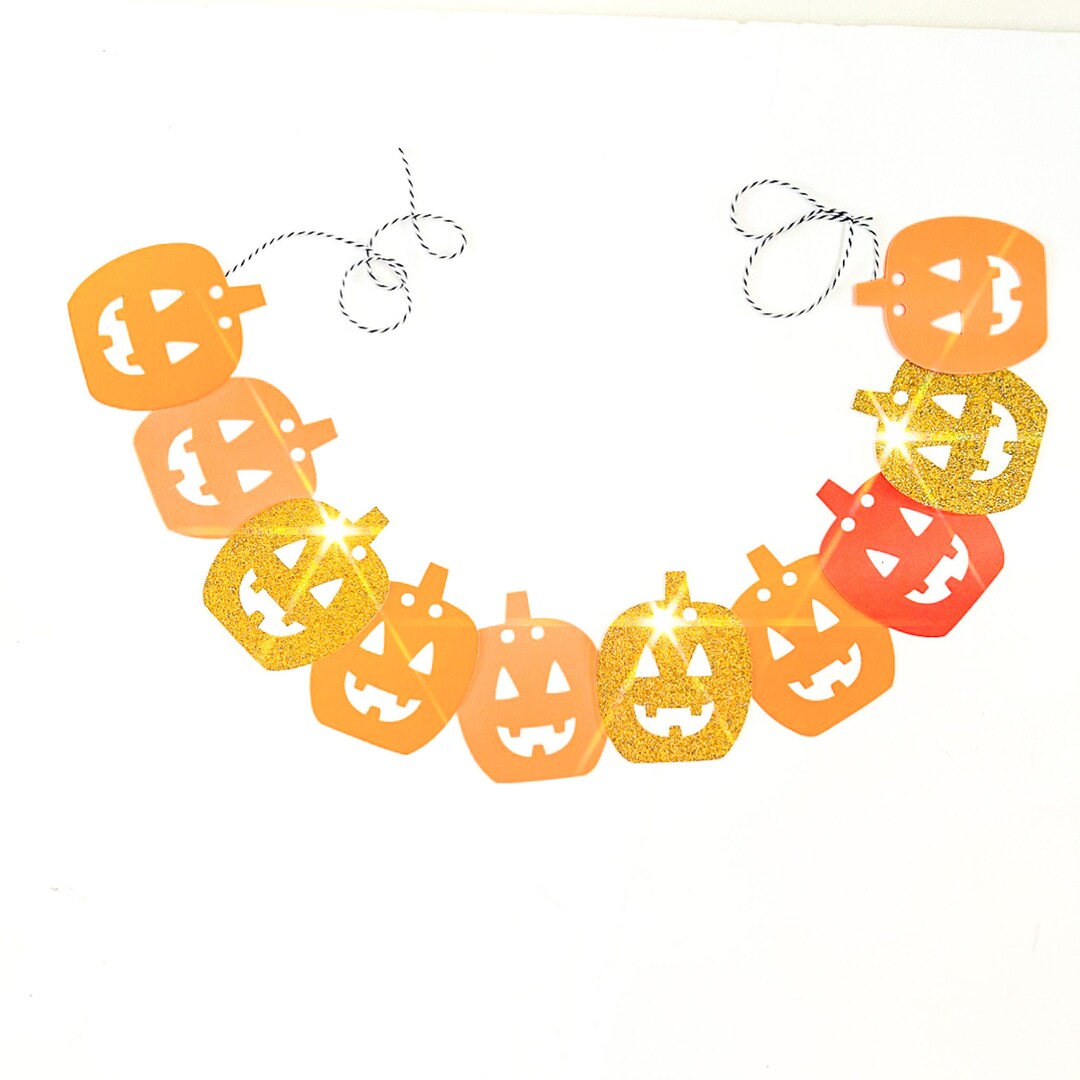 Pumpkin Banner, Jack O Lantern Banner, Halloween Banner, Orange Pumpkin ...