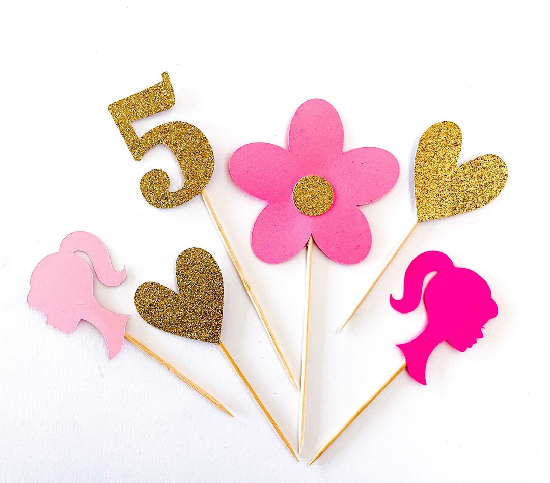 Doll Head Toppers, Pink Doll Birthday, Doll Head Party, Doll Toppers ...