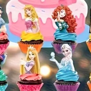 15 Princess Cupcakes, Princess Party, Princess Birthday, Princess ...
