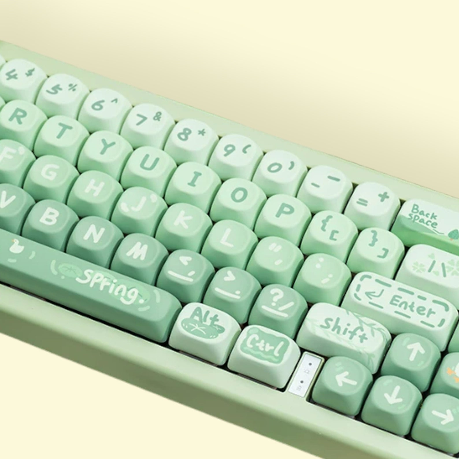 Cute Matcha MOA Keycap Set, Kawaii Anime Keycaps for Mechanical ...